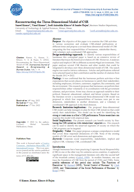 Reconstructing the Three-Dimensional Model of CSR | International ...